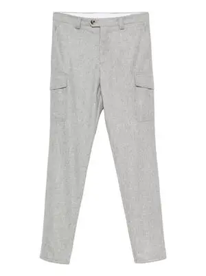 Brunello Cucinelli Wool Cargo Pants - Grey