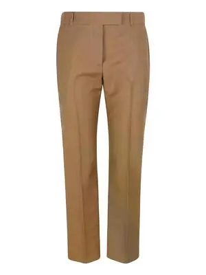 Alexander McQueen Wool Straight Trousers - Neutrals