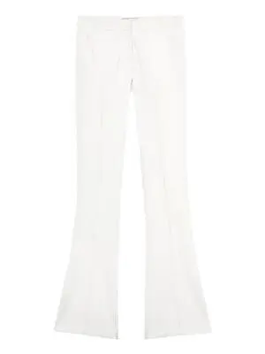 Blumarine Twill Flared Trousers - White