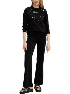 Karl Lagerfeld Logo-embellished Sweatshirt - Black