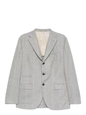 Eleventy Pinstripe Single-breasted Suit - Grey