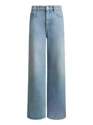 12 STOREEZ 415 Wide-leg Jeans - Blue