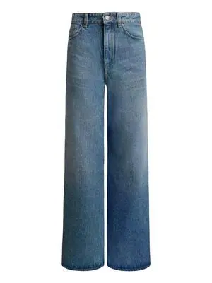 12 STOREEZ 415 Wide-leg Jeans - Blue