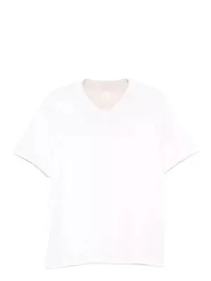 Eleventy V-neck Cotton T-shirt - White