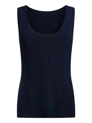 12 STOREEZ Ribbed Tank Top - Blue