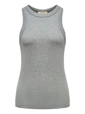 12 STOREEZ Sleeveless High-neck Top - Grey