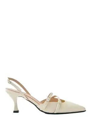 ALOHAS Joelle Buckle-detail Pointed-toe Pumps - Neutrals