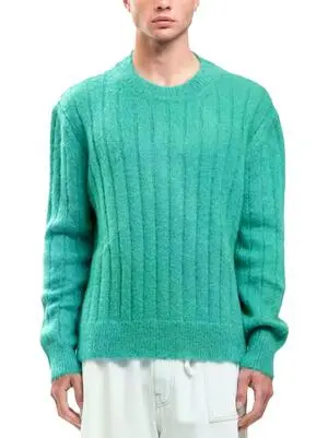 Marni Ribbed Fuzzy Sweater - Green