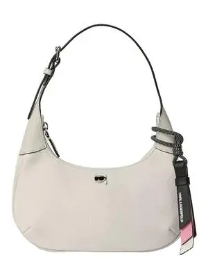 Karl Lagerfeld Ikon Grainy Shoulder Bag - White