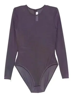 Alex Perry Sheer Mesh Bodysuit - Purple