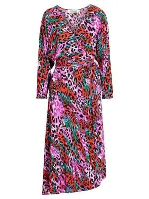 Diane Von Furstenberg Eloise Wrap-effect Printed Crepe Midi Dress - Pink