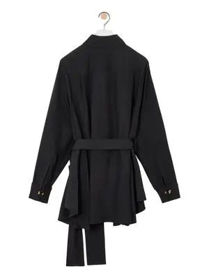Loewe Belted Silk Blouse - Black