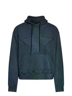 MAISON MARGIELA Star-embroidered Hoodie - Blue