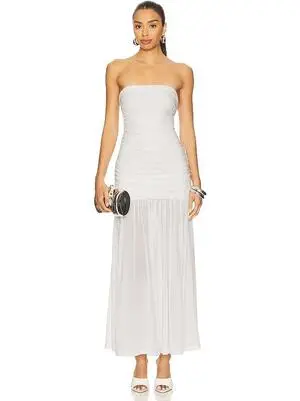 Bardot Solana Mesh Maxi Dress - Orchid White