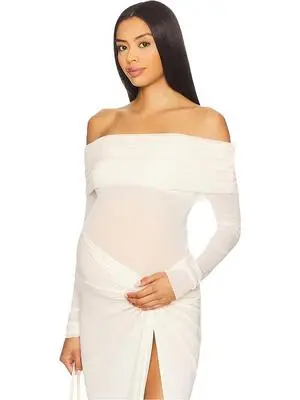 BUMPSUIT Off The Shoulder Mesh Top - Ivory