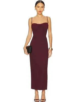 Bardot Martini Midi Dress - Burgundy