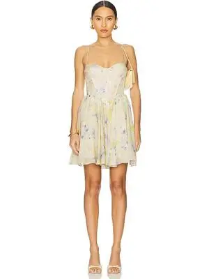 Bardot Ashta Corset Mini Dress - Soft Yellow