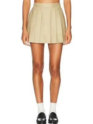 Moncler Sponge Twill Pleated Skirt Sponge