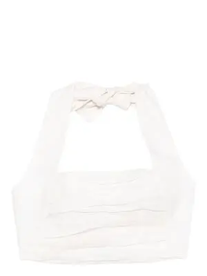 CALA DE LA CRUZ Fiji Crop Top Neutrals