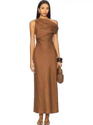 Faithfull The Brand The Suis Midi Dress - Brown