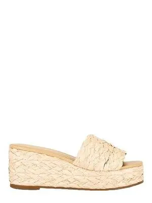 Raye Anais Woven Raffia Platform Sandals - Neutral
