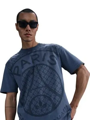 Nike Paris Saint-germain Soccer Seasonal Print T-shirt - Blue