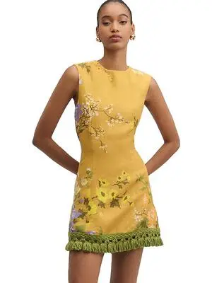 LOVAAN Mathilda Linen Mini Dress - Meadow