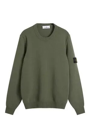 Stone Island Lambswool Crew Neck Jumper - Military Green