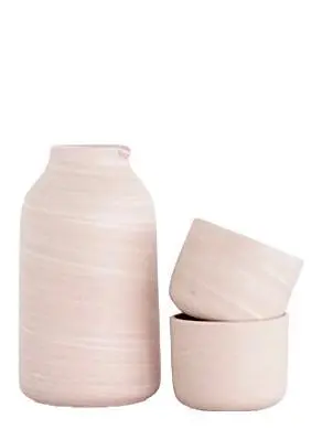 REN VOIS Blush Marble Sake Set - Pink