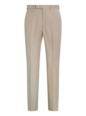 Zegna Oasi Linen Trousers Md Bge Sld Light Beige