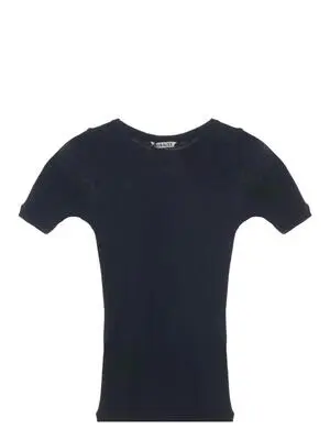 Auralee Short-sleeve Fitted Top - Black
