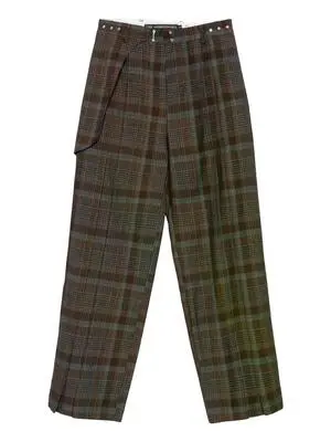 Andersson Bell Check Wrap Trousers - Brown