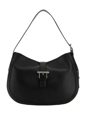 Alexander McQueen Buckle-fastening Leather Shoulder Bag - Black