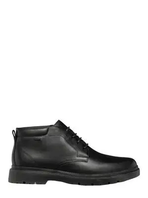 Geox Lace-up Leather Boots - Black