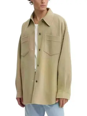 Nanushka Double-pocket Wool Shirt - Neutrals