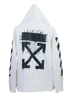 Off-White Dipping Arrow Print Hoodie White