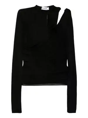 SELF-PORTRAIT Cut-out Blouse - Black