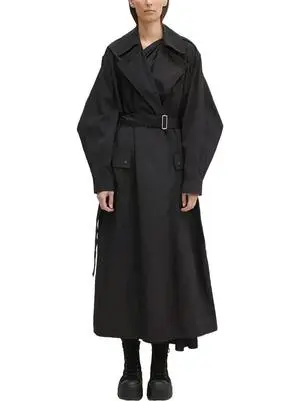 Kenzo Balloon-sleeve Trench Coat - Black
