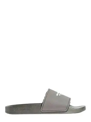 Karl Lagerfeld Logo-embossed Slides - Grey