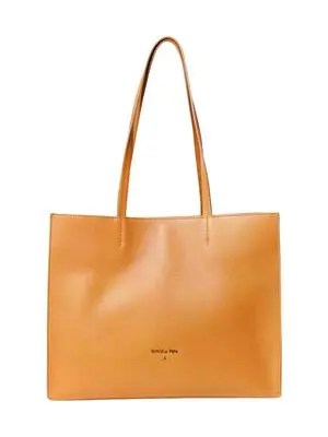 Patrizia Pepe Leather Tote Bag - Orange
