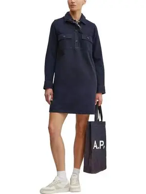 A.p.c. Pocket-flap Shirt Dress - Blue
