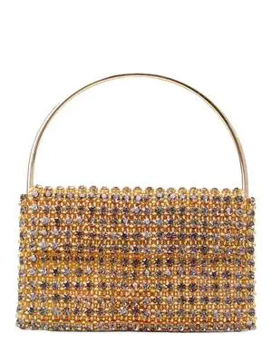 VANINA Nuances Crystal-embellished Clutch - Brown