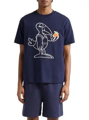 Moncler X Gilga Farm Donald Glover Embroidered Monduck T-shirt - Navy