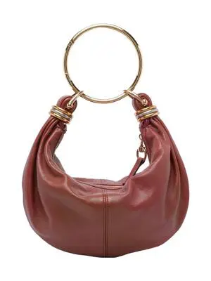 Chloé Calfskin Tote Bag With Bracelet Handle - Brown