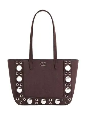 Valentino Garavani Valentino Garavani Nellcôte Mini Suede Tote Brown