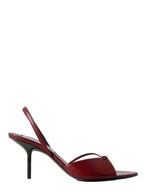 Victoria Beckham Harlow Leather Slingback Sandals - Burgundy