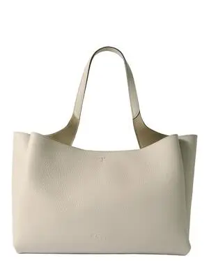 TOD'S Two-tone Leather Tote - Neutrals