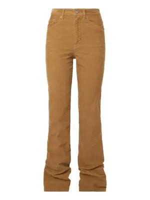 Saint Laurent Cotton-corduroy Slim-leg Pants - Brown
