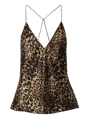 NILI LOTAN Emile Leopard-print Silk Camisole - Animal Print
