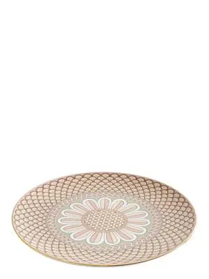 La DoubleJ Napoli Gold-plated Porcelain Serving Platter - Pink